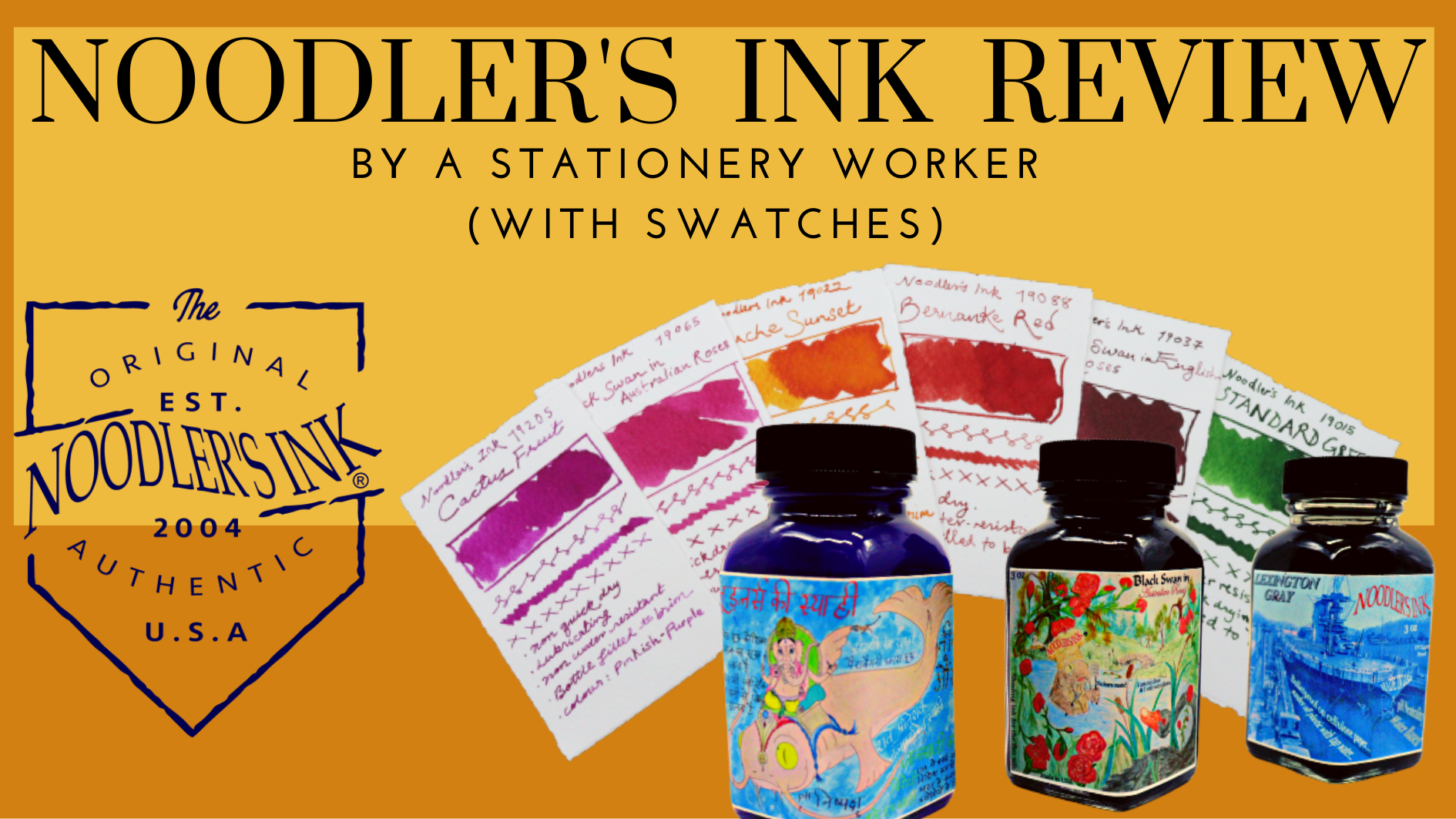 Noodler's Ink Review and Ink Swatches – Buchan's Kerrisdale Stationery