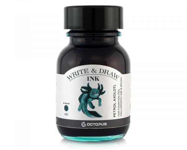 Octopus Fluids - Write & Draw Ink 50ml - 420 Petrol Axolotl – Buchan's ...