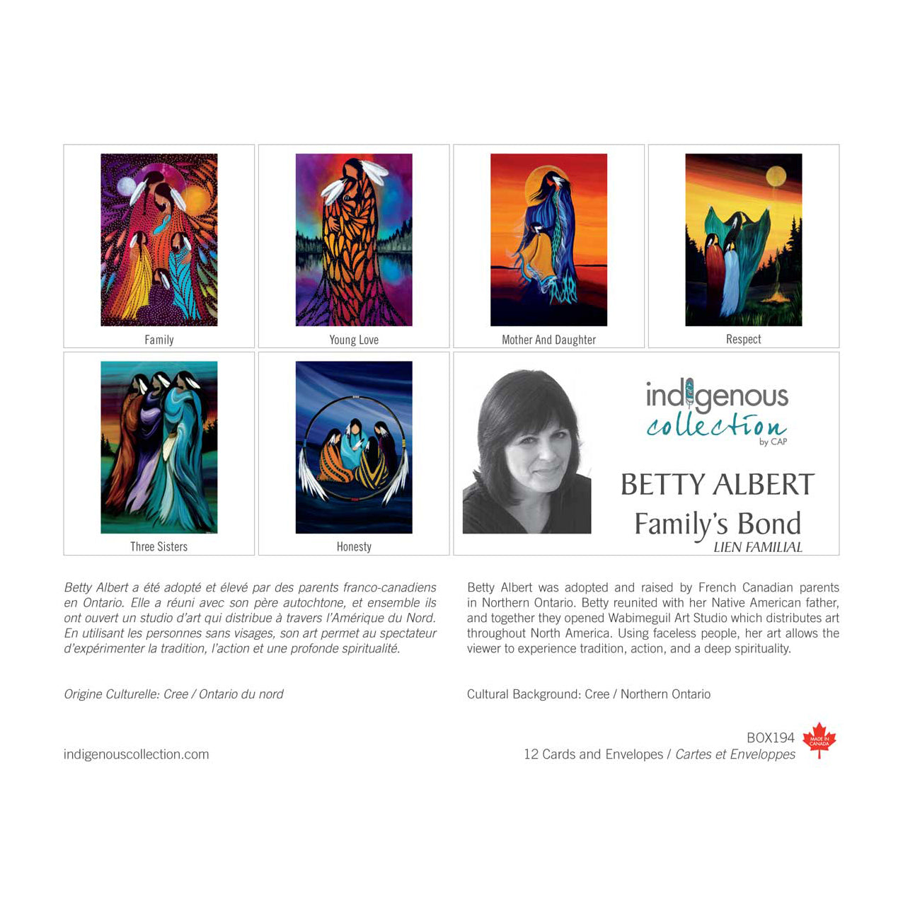 INDIGENOUS COLLECTION by CAP - Box Set Notecards - Betty Albert "Famil ...