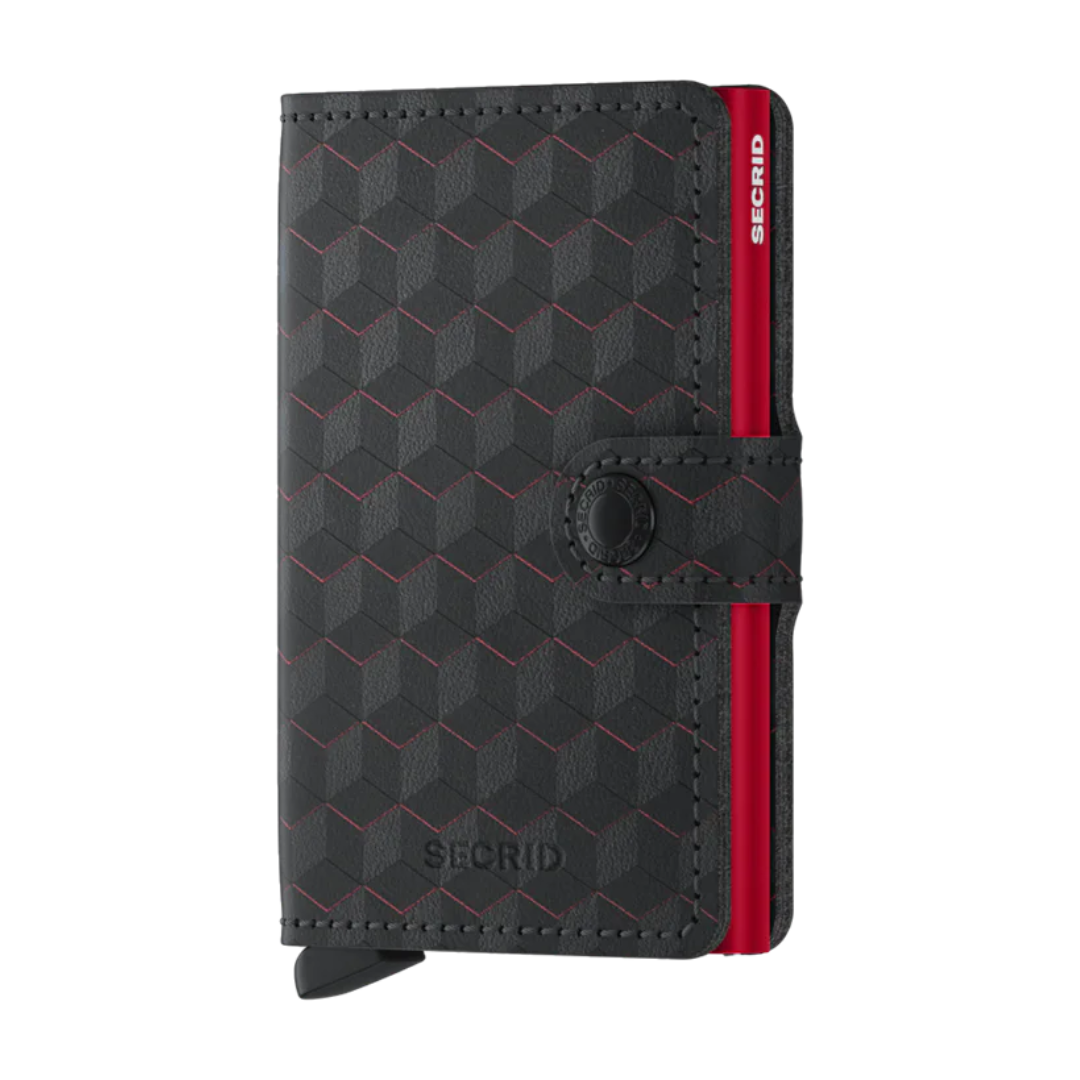 SECRID - MINIWALLET - OPTICAL BLACK & RED – Buchan's Kerrisdale Stationery